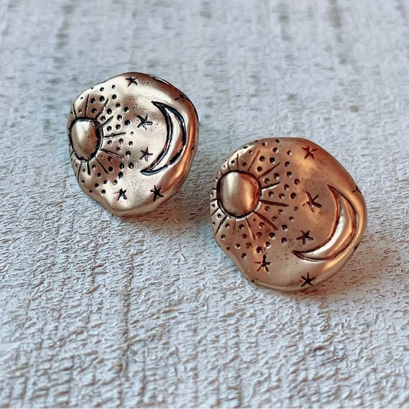 Free People | Jewelry | Free People Moon Sun Celestial Bronze Color ...